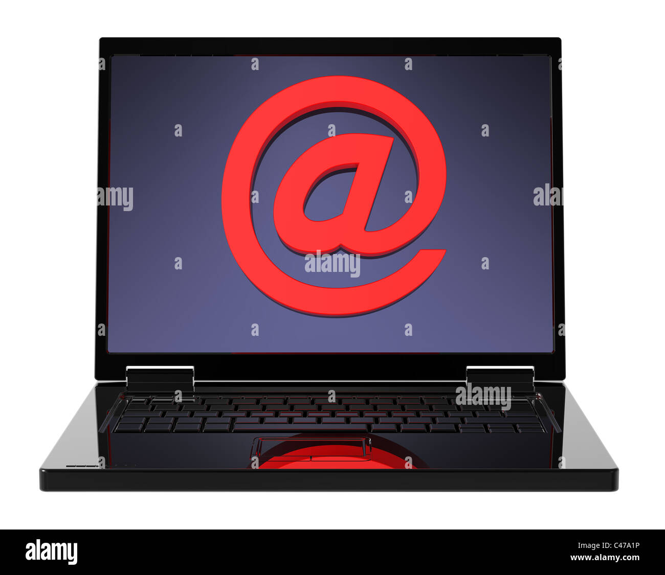 Email sign on laptop screen Stock Photo - Alamy