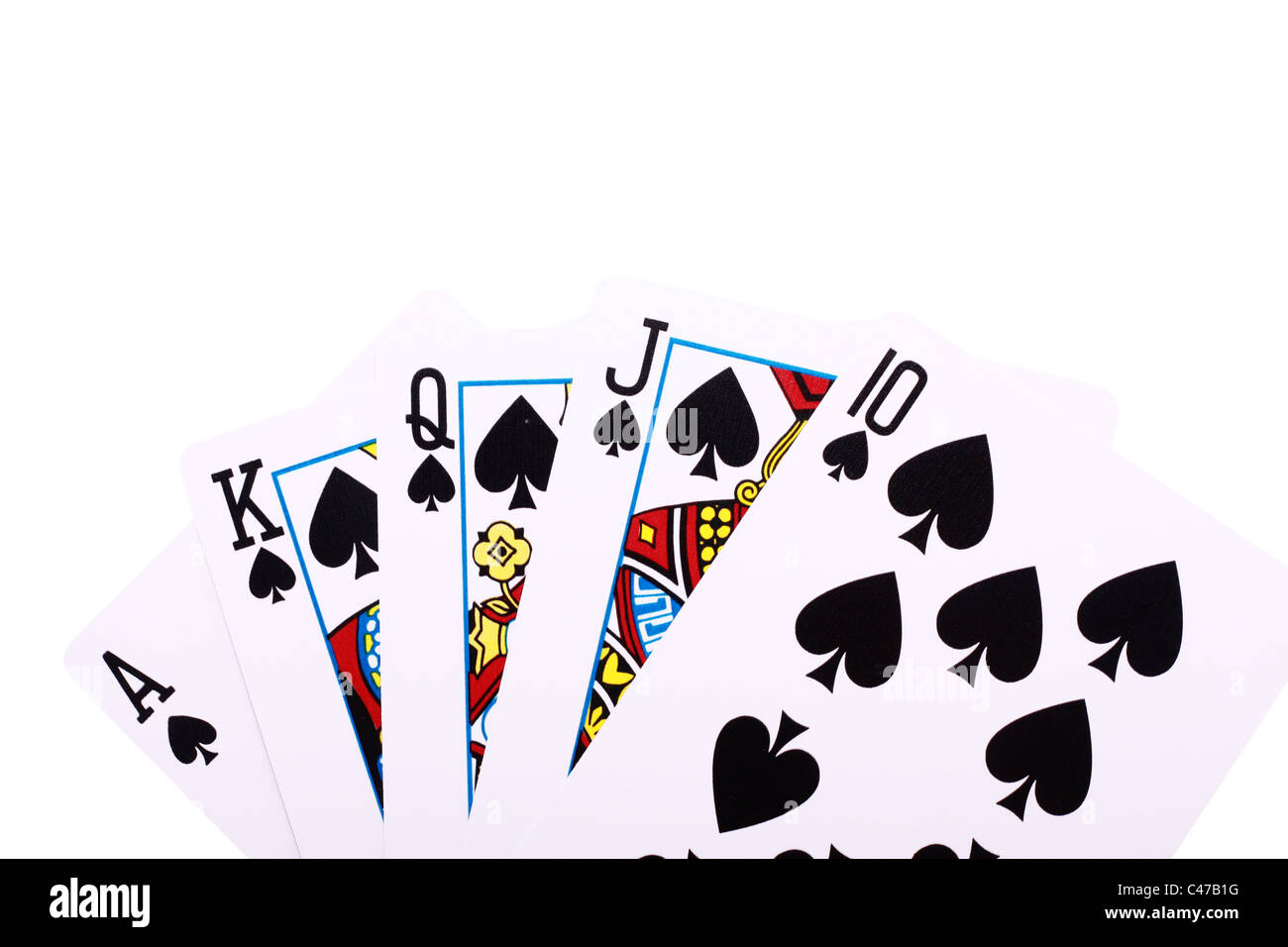 Highest Hand In Poker Royal Flush Of Spades Stock Photo Alamy Highest Hand In Poker Royal Flush Of Spades Stock Photo Alamy