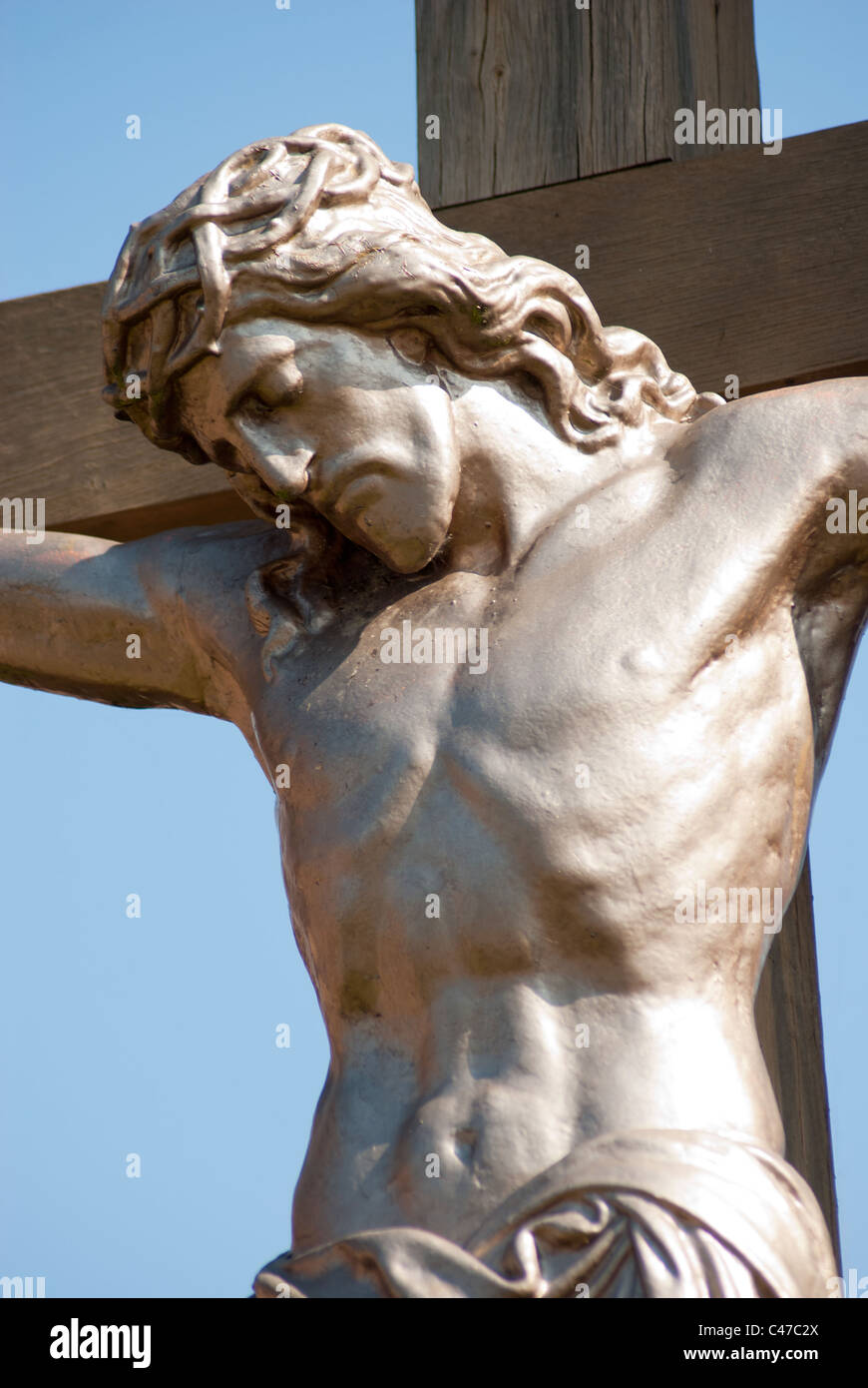 Jesus christ statue outside church hi-res stock photography and images ...