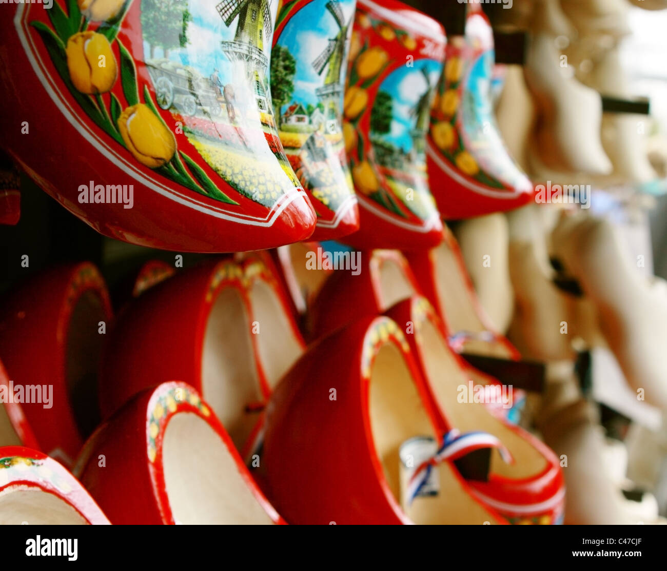 background of traditional Dutch wooden shoes Stock Photo - Alamy
