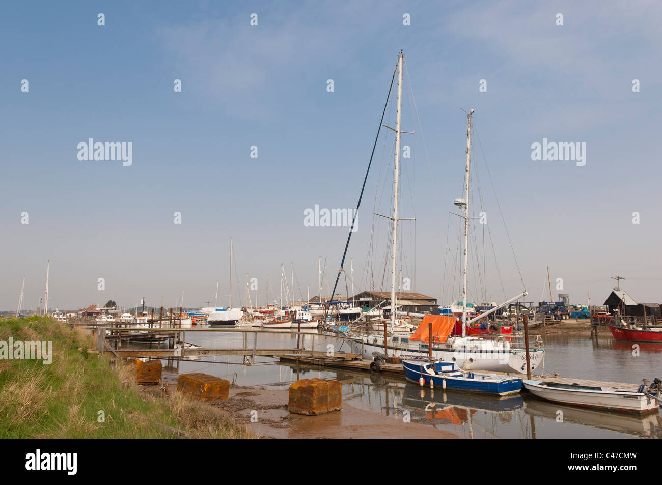 Boats at Walberswick in Suffolk , England , Britain , Uk Stock Photo ...