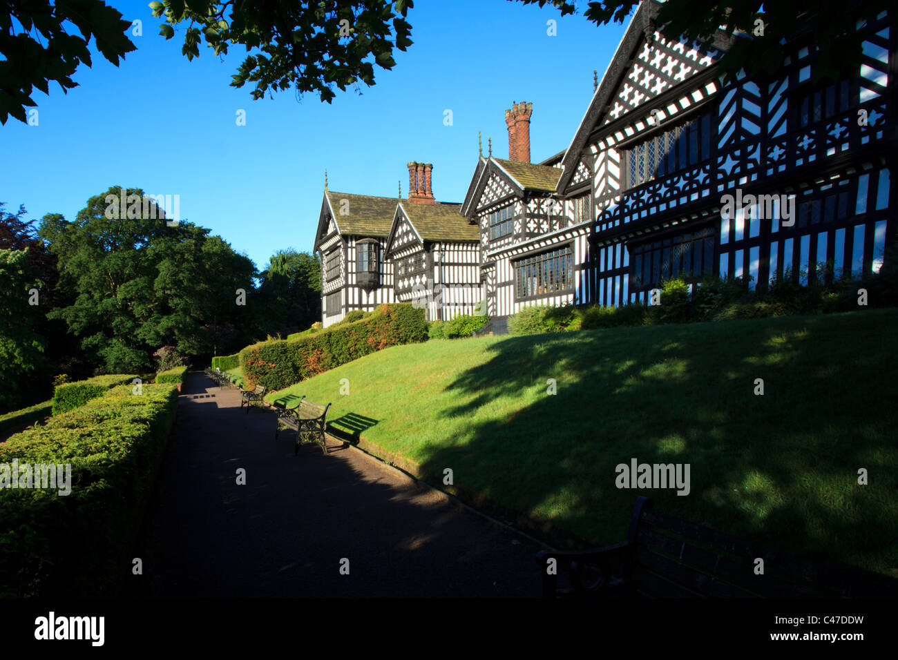 Early morning over Bramall Hall in Bramhall, Cheshire UK Stock Photo ...