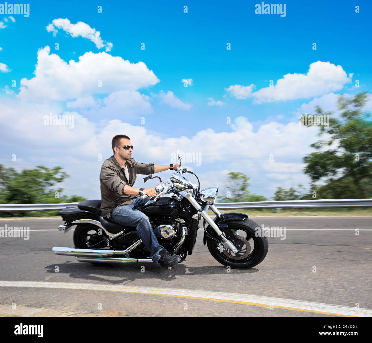 Man riding a chopper hi-res stock photography and images - Alamy