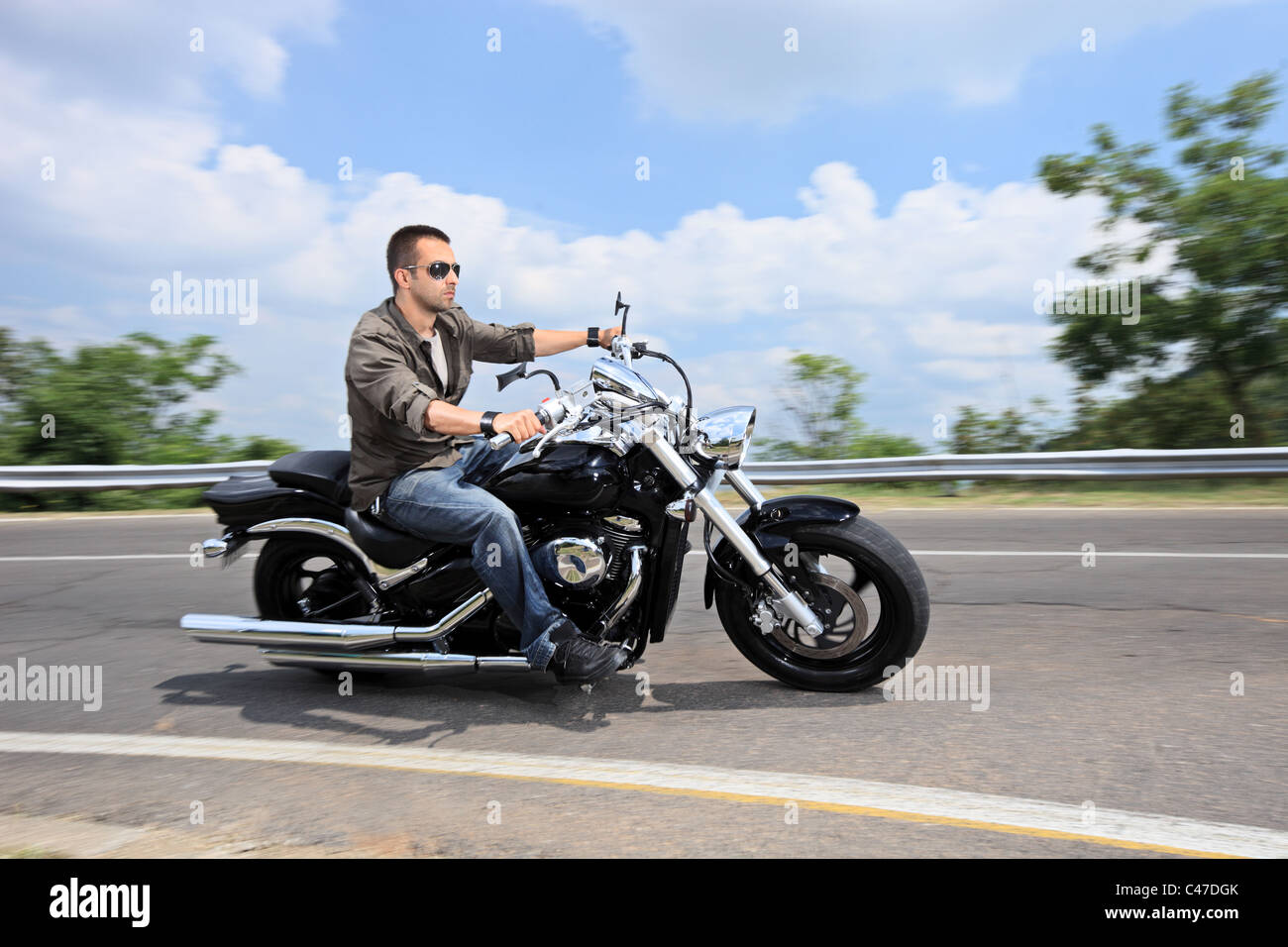 Man riding a chopper hi-res stock photography and images - Alamy