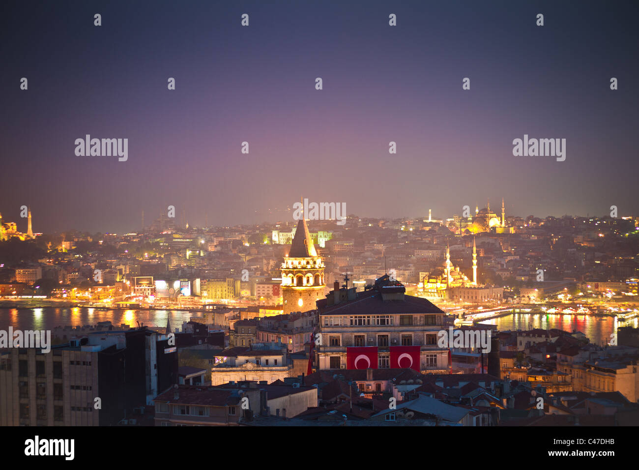 night view of Istanbul, Turkey Stock Photo - Alamy