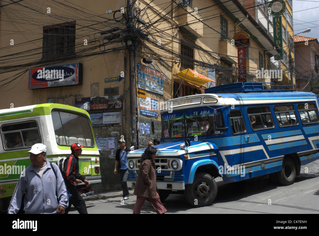 Large coloured buses in la hi-res stock photography and images - Alamy