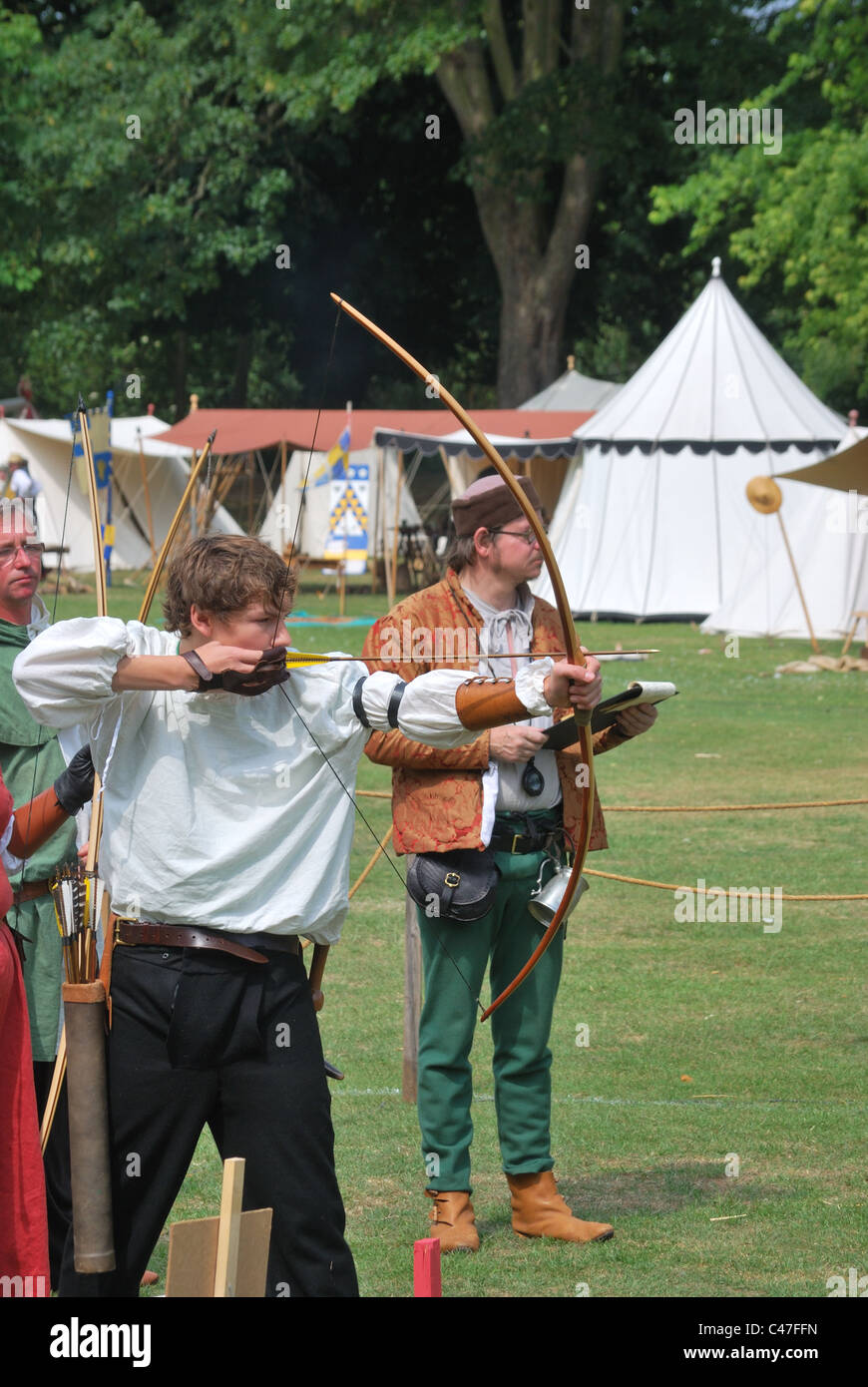 Archer at medieval fair Stock Photo - Alamy