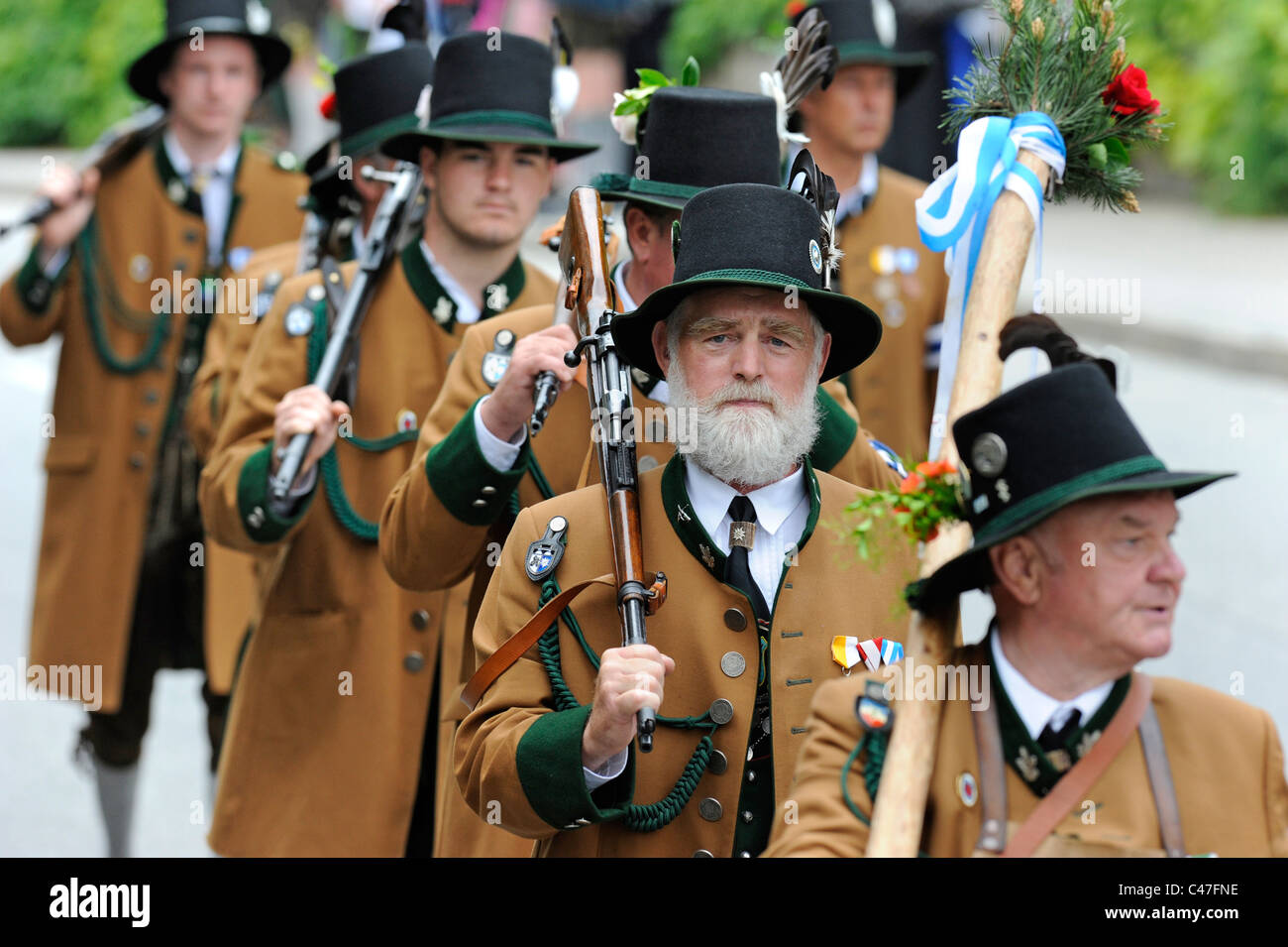 annual public parade of performers in historical costumes and old ...