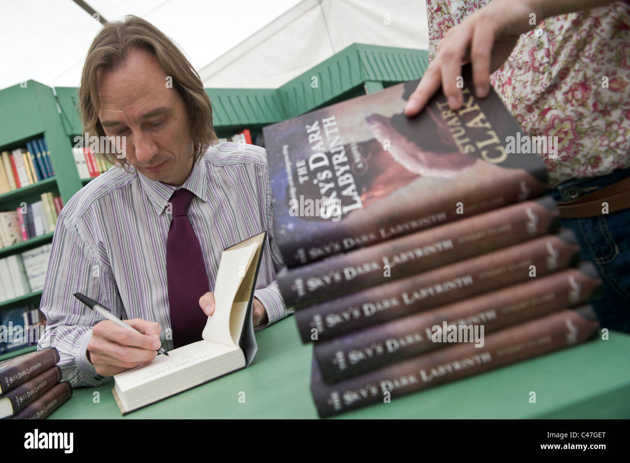 Stuart Clark science journalist author and broadcaster pictured at Hay ...