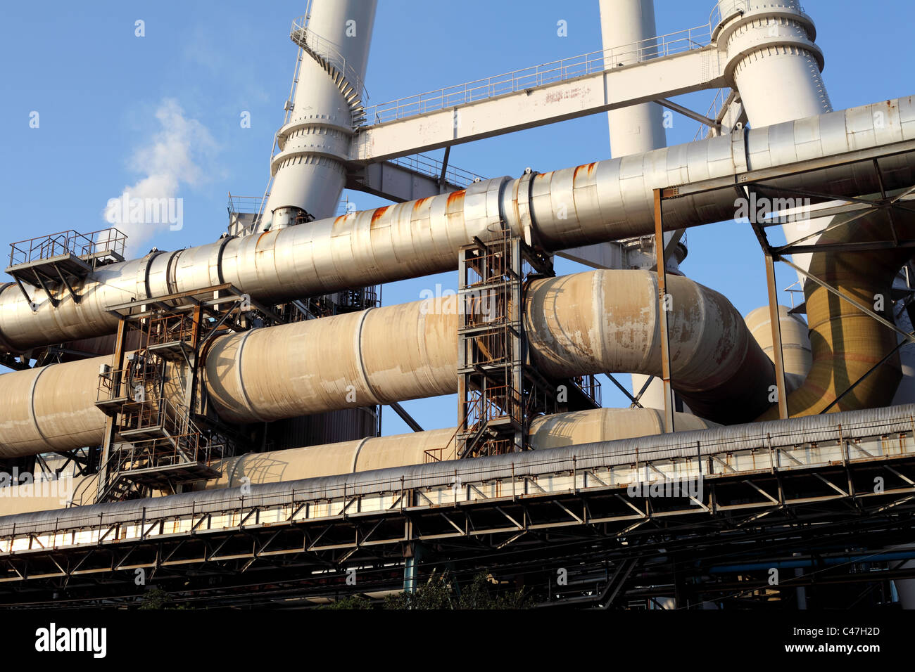 Industrial pipes on factory Stock Photo - Alamy