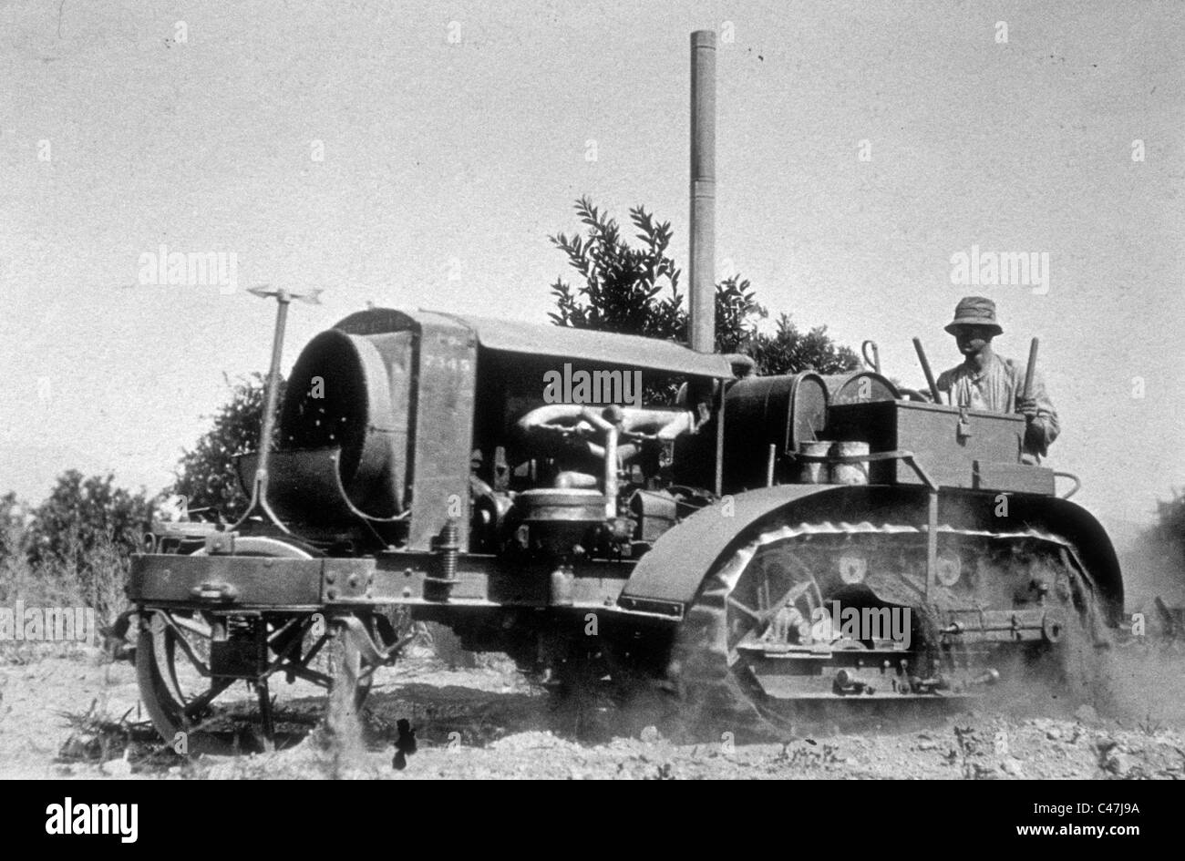 discing field 1918 tractor early los angeles agriculture southern ...