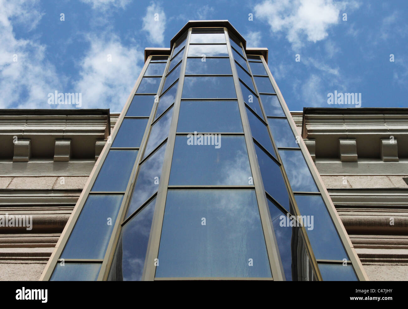 reflection of sky in windows Stock Photo - Alamy