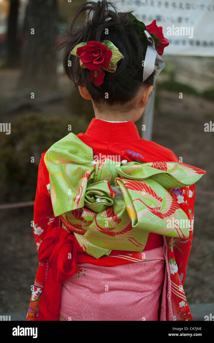 Traditional Japanese Kimono Back View