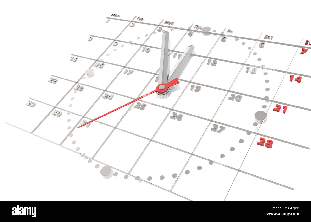 Countdown timer date calendar Cut Out Stock Images & Pictures - Alamy