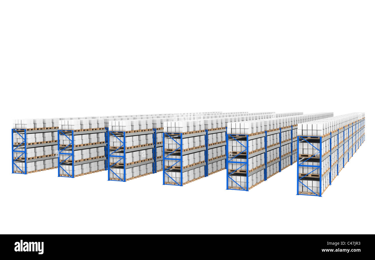 Shelves x 60. Top Perspective view. Part of a Blue Warehouse and ...