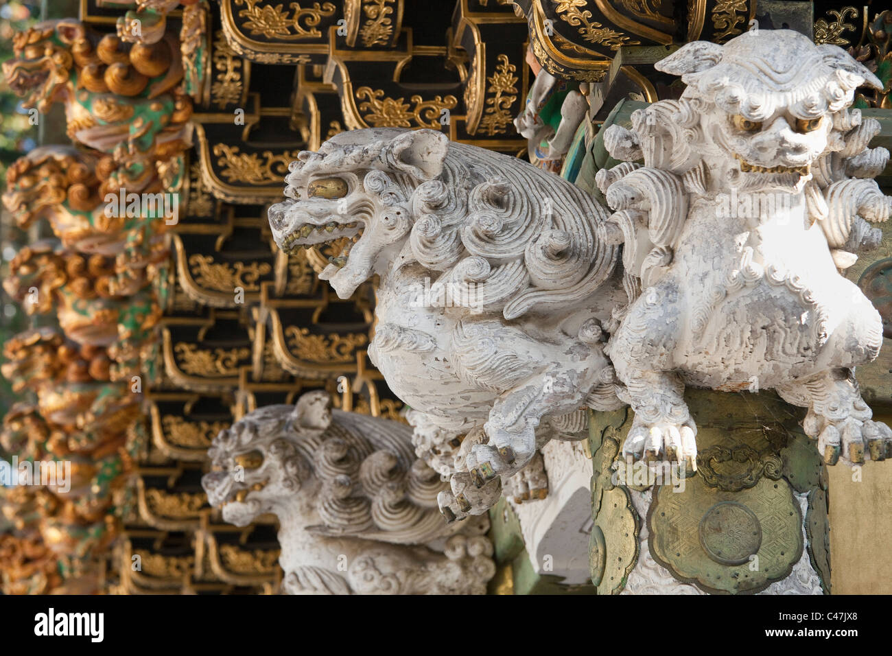 Detail of Yomei-mon Gate at Tosho-gu Shrine, Nikko, Tochigi Prefecture ...