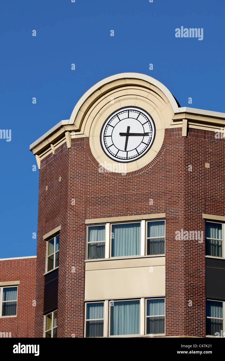 Clock in downtown of Wausau, Wisconsin Stock Photo - Alamy