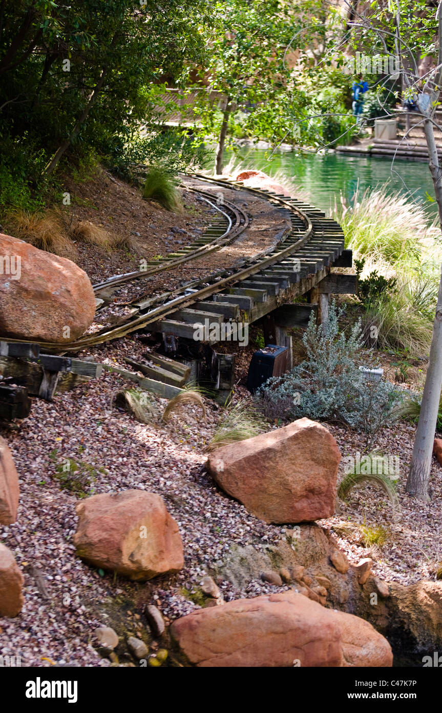Destroyed train line Stock Photo - Alamy