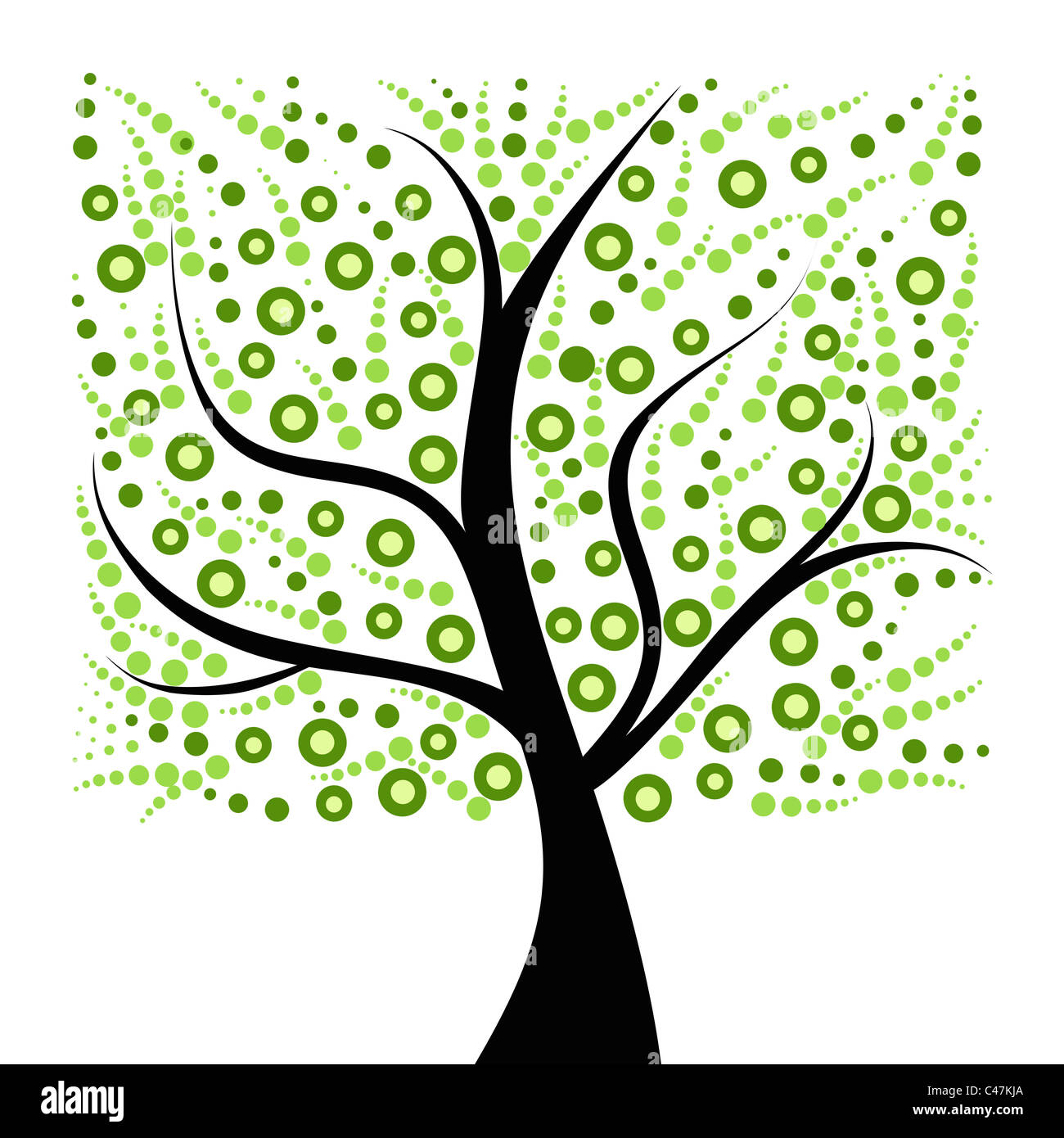 Beautiful art tree isolated on white background Stock Photo - Alamy