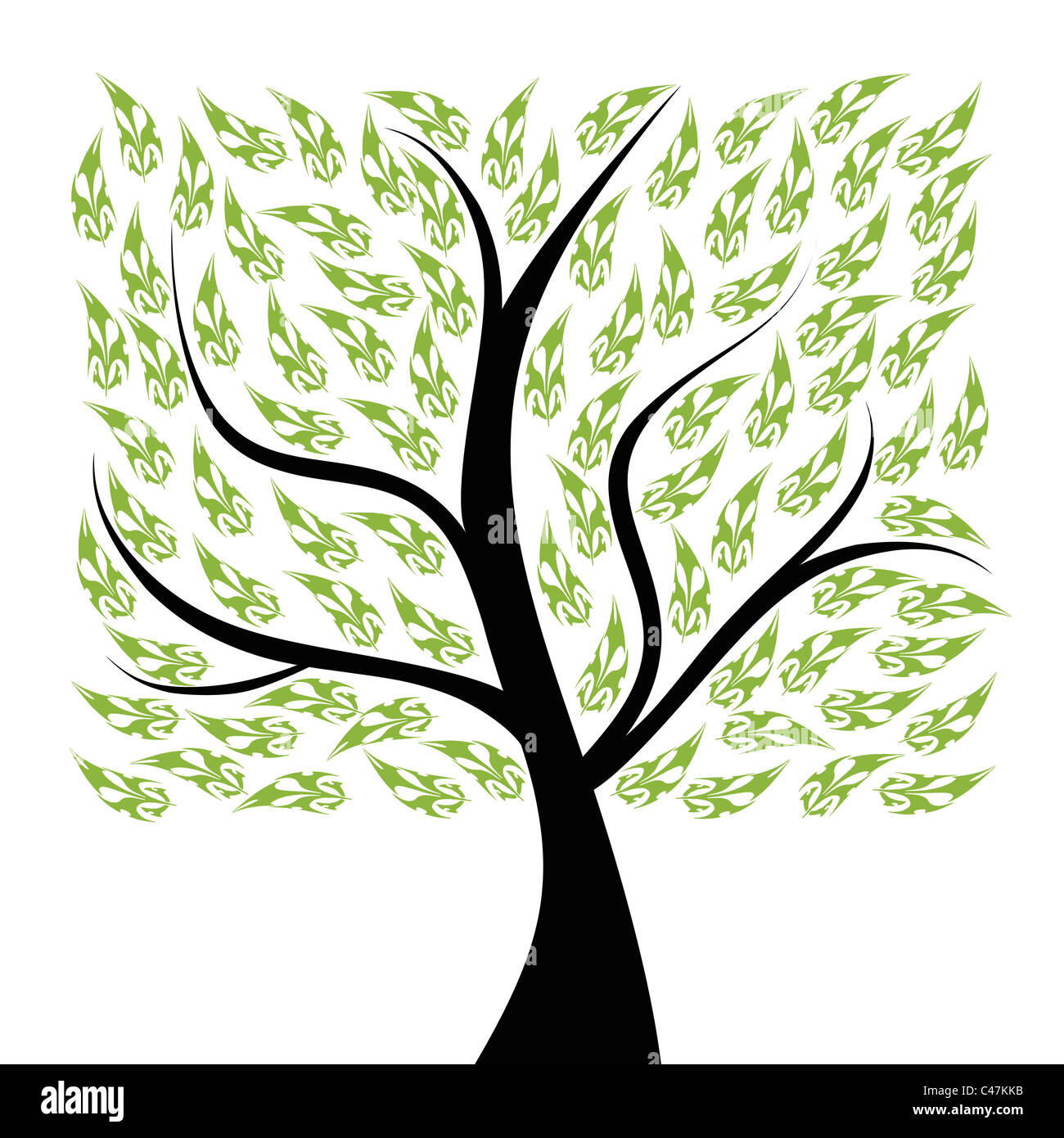 Beautiful art tree isolated on white background Stock Photo - Alamy