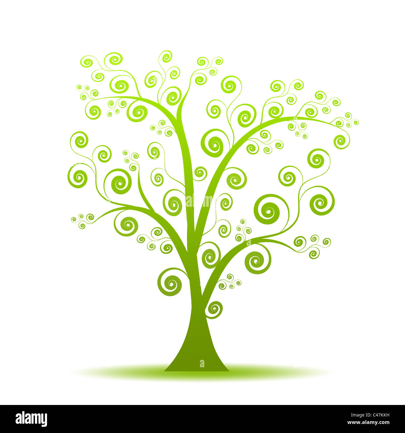 Beautiful abstract art tree on white background Stock Photo - Alamy