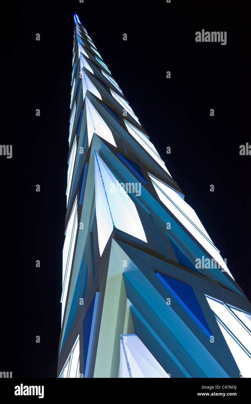 The Frank Lloyd Wright Spire in Scottsdale, Arizona - AT NIGHT Stock ...