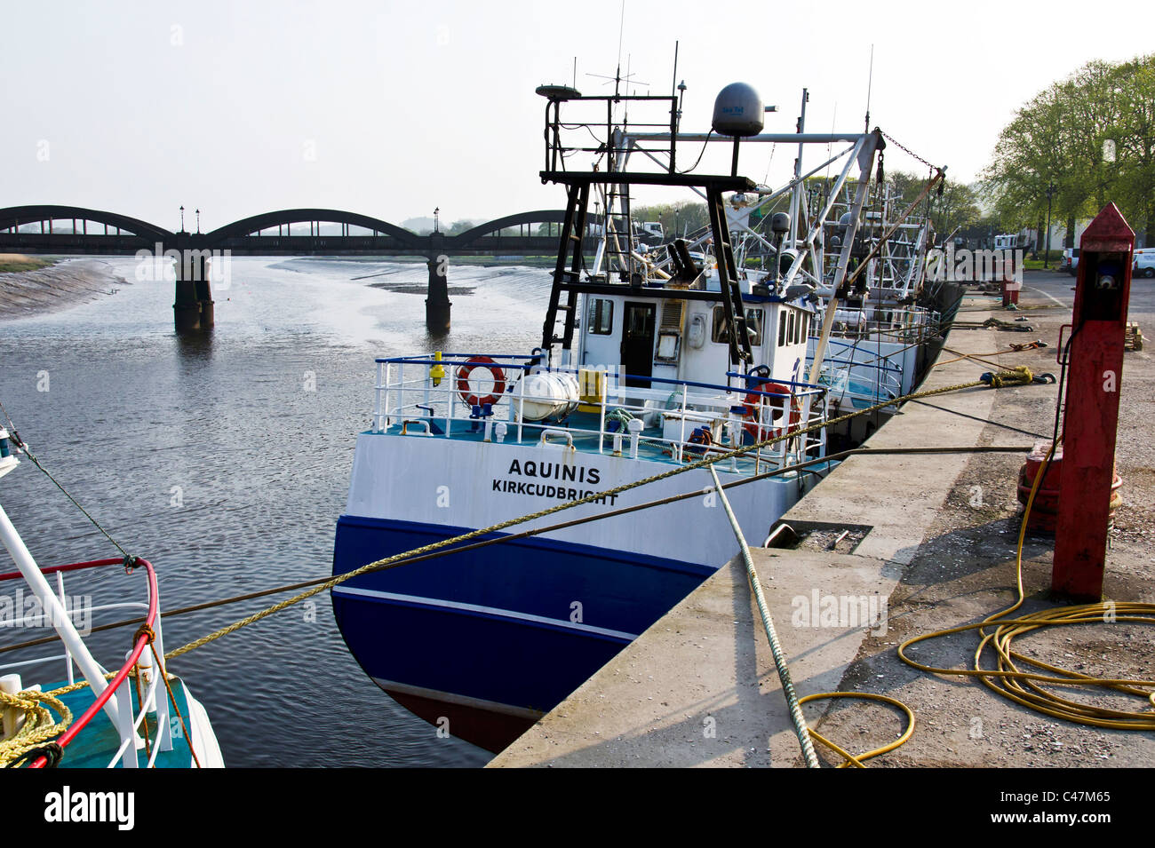 Scallop fishing boat at Kirkcudbright, Dumfries and Galloway, Scotland ...