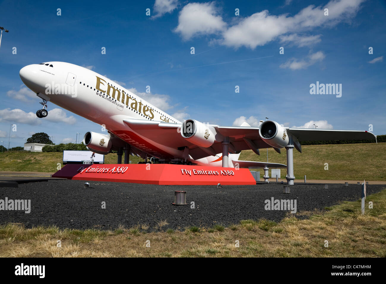 Big scale model of an Emirates Airbus A380-861 A6-EDH plane at the ...