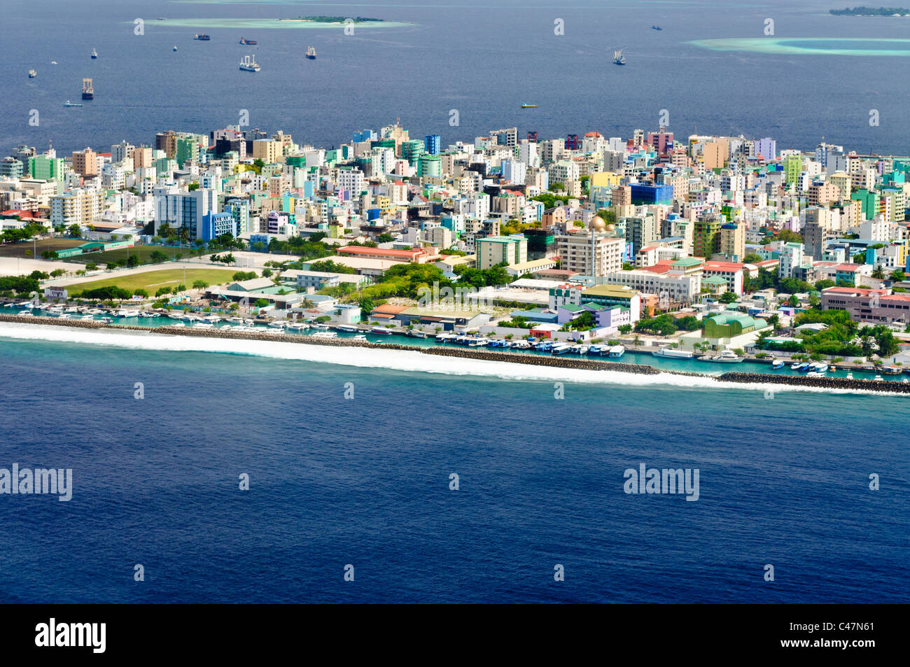 Maldives male aerial hi-res stock photography and images - Alamy