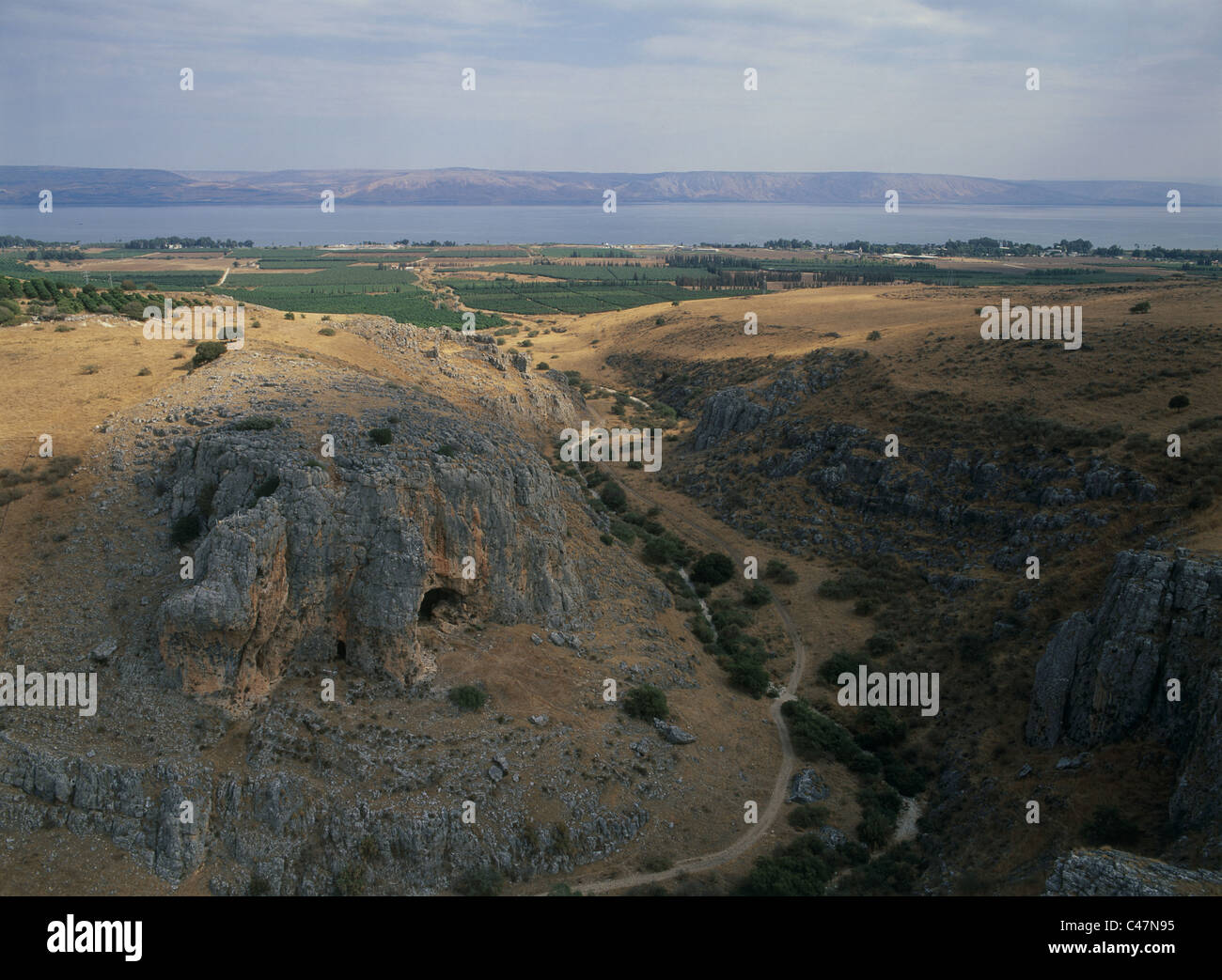 Aerial view of the Amud stream and the Sea of Galilee Stock Photo - Alamy