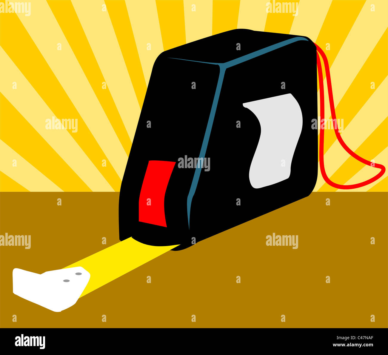Illustration of a measuring tape Stock Photo - Alamy