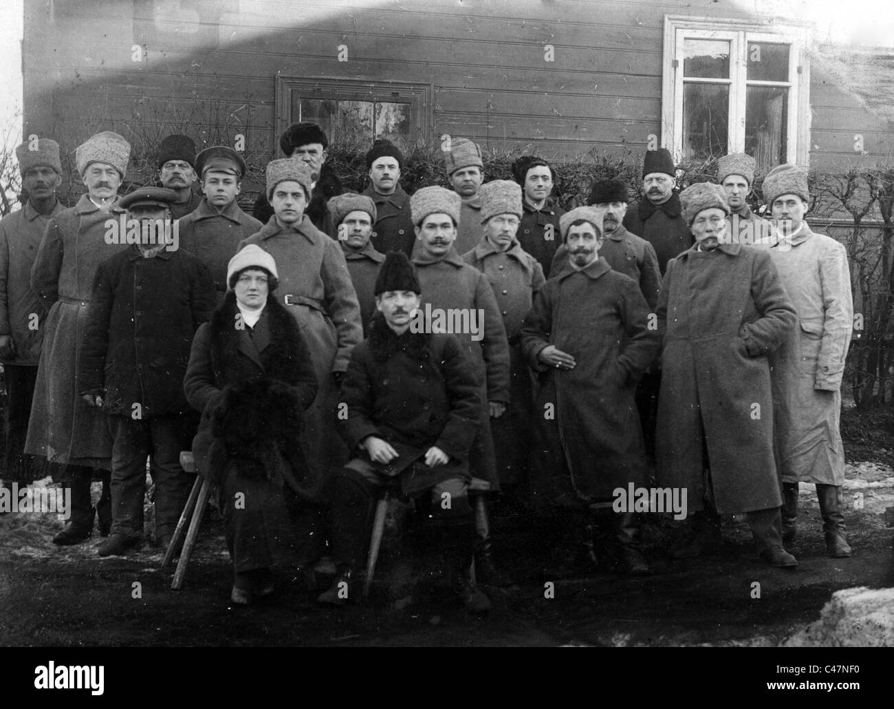 East Prussian civilians at the Kybartai medical camp , 1918 Stock Photo ...