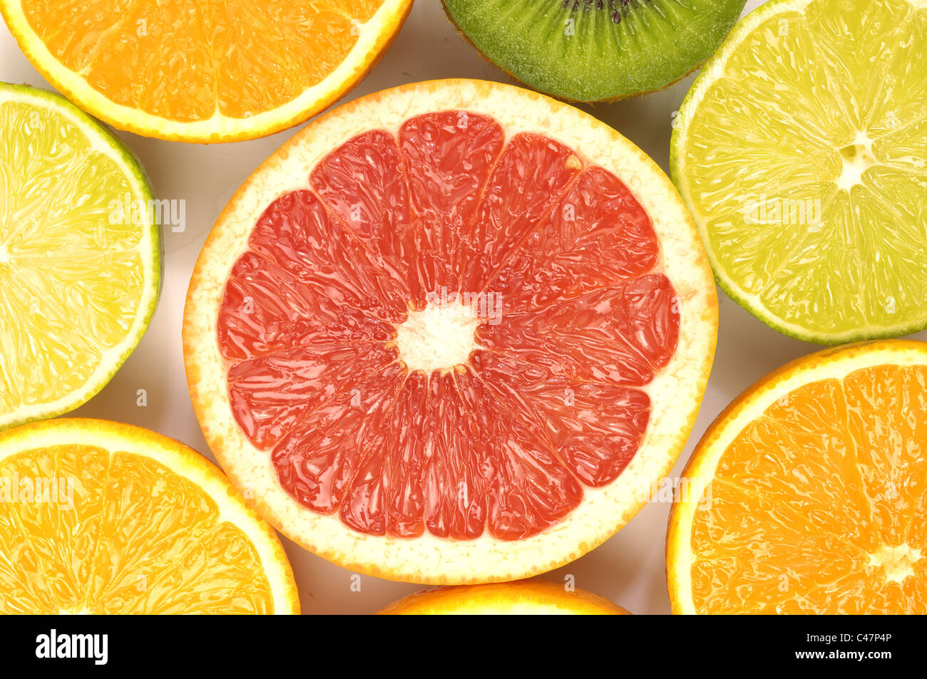 Cross section of fruits Stock Photo - Alamy