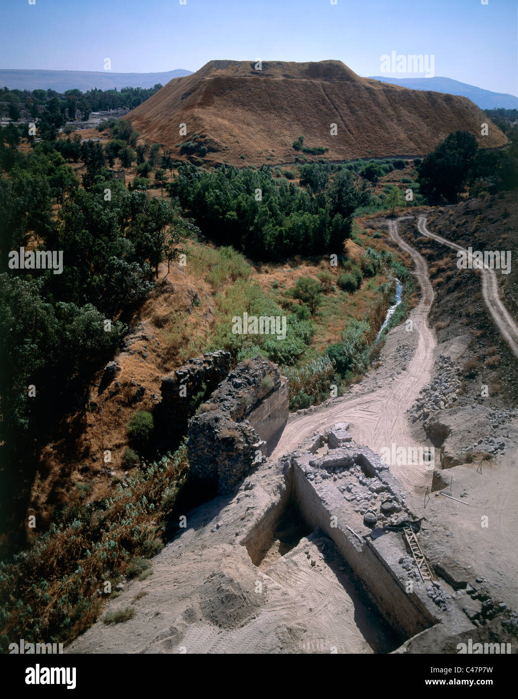 Aerial view of the ancient city of Beit Shean Stock Photo - Alamy