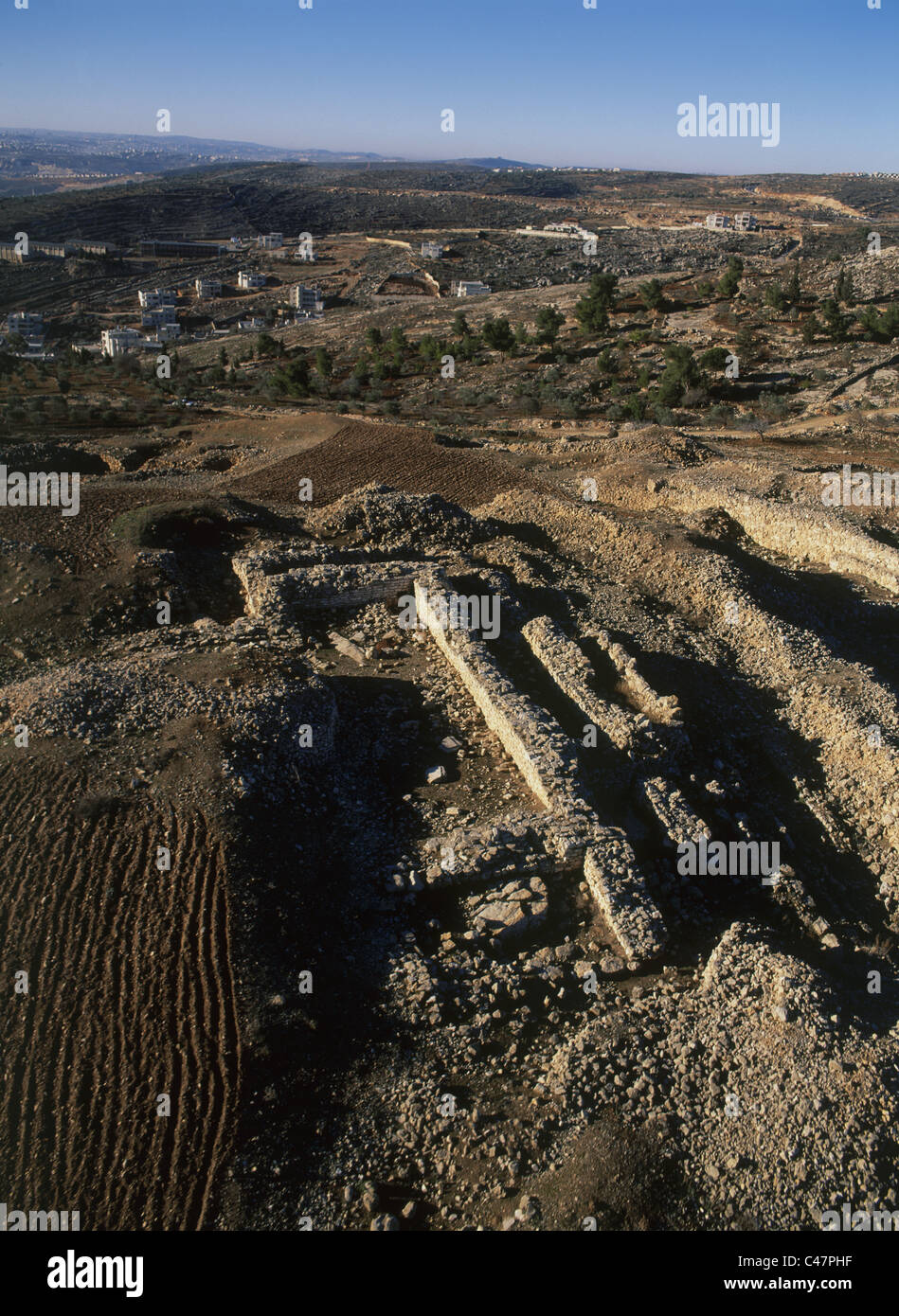 Aerial view of the biblical city of Ai Stock Photo - Alamy