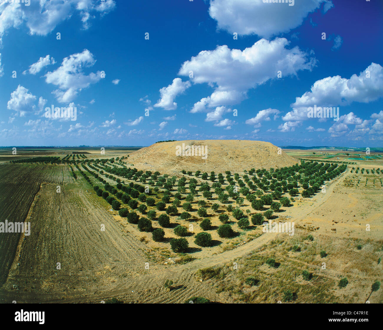 Aerial view of mound Keison in the Western Galilee Stock Photo - Alamy