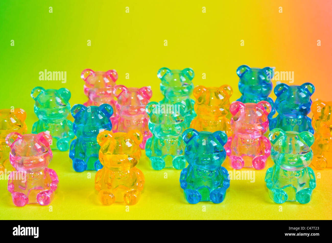 Miniature colorful teddy bears Stock Photo - Alamy