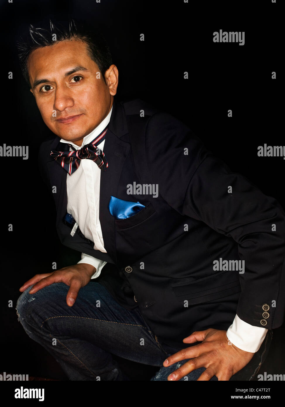 Man wearing a bow tie hi-res stock photography and images - Alamy