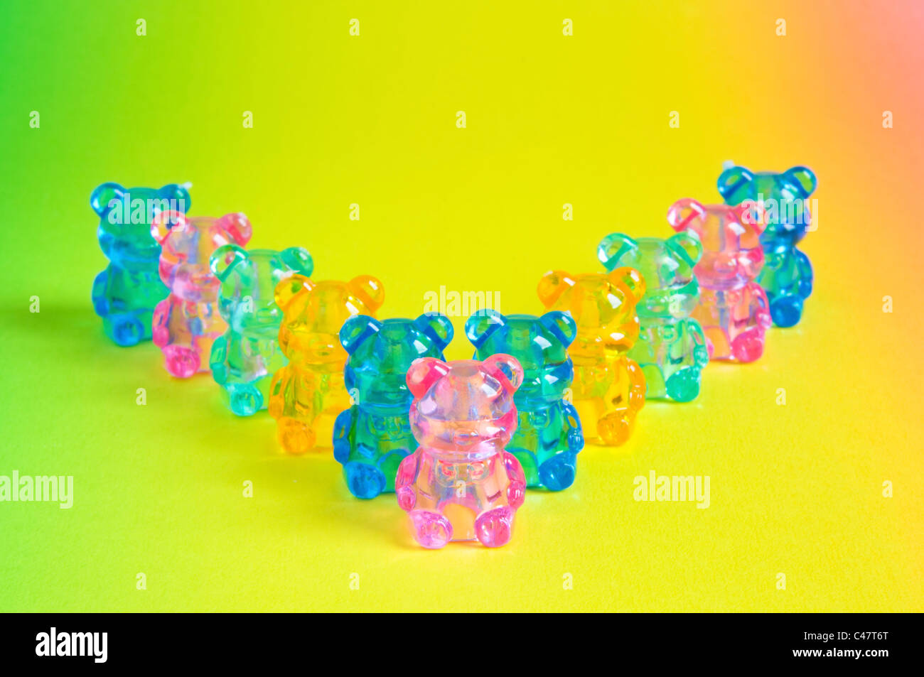 Miniature colorful teddy bears Stock Photo - Alamy