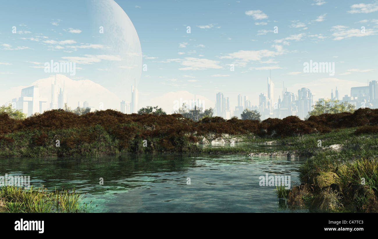 Oasis in the City Stock Photo - Alamy