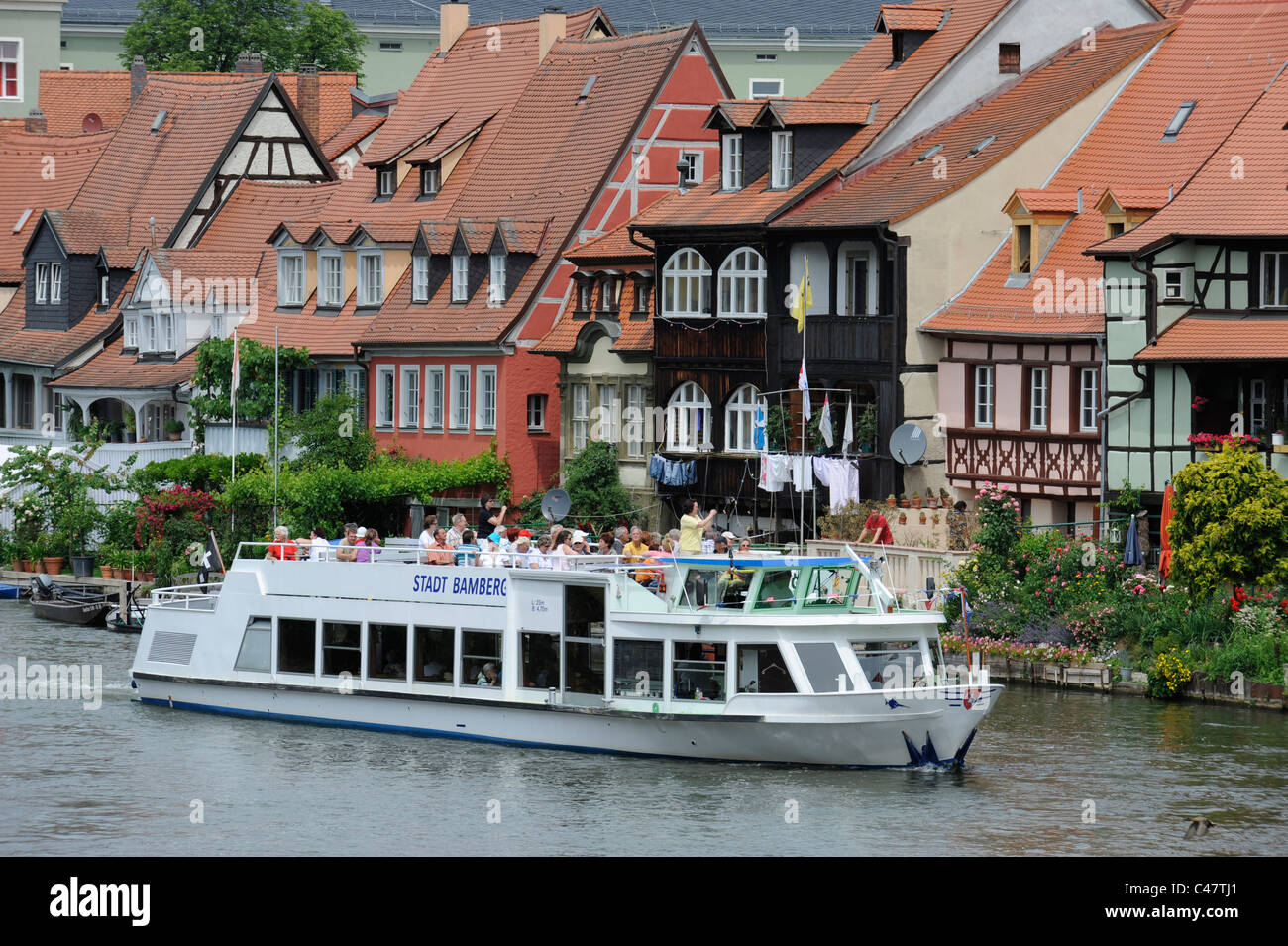 UNESCO world heritage old city Bamberg in Bavaria, Germany, with ...