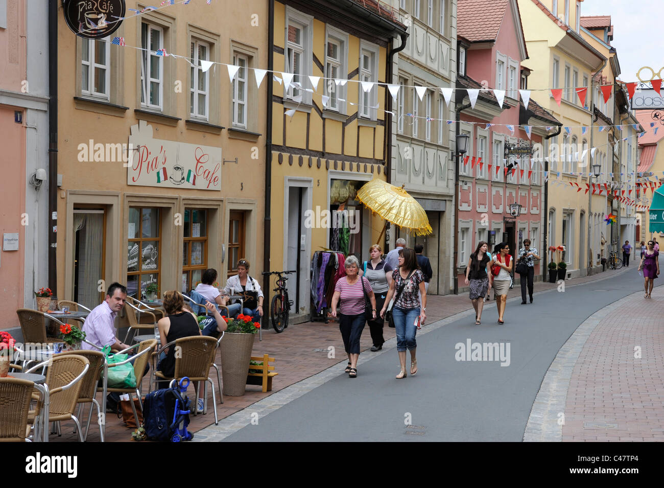 UNESCO world heritage old city Bamberg in Bavaria, Germany, with ...