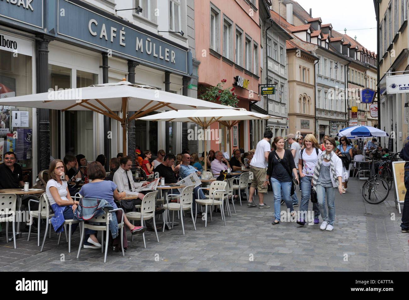 UNESCO world heritage old city Bamberg in Bavaria, Germany, with ...