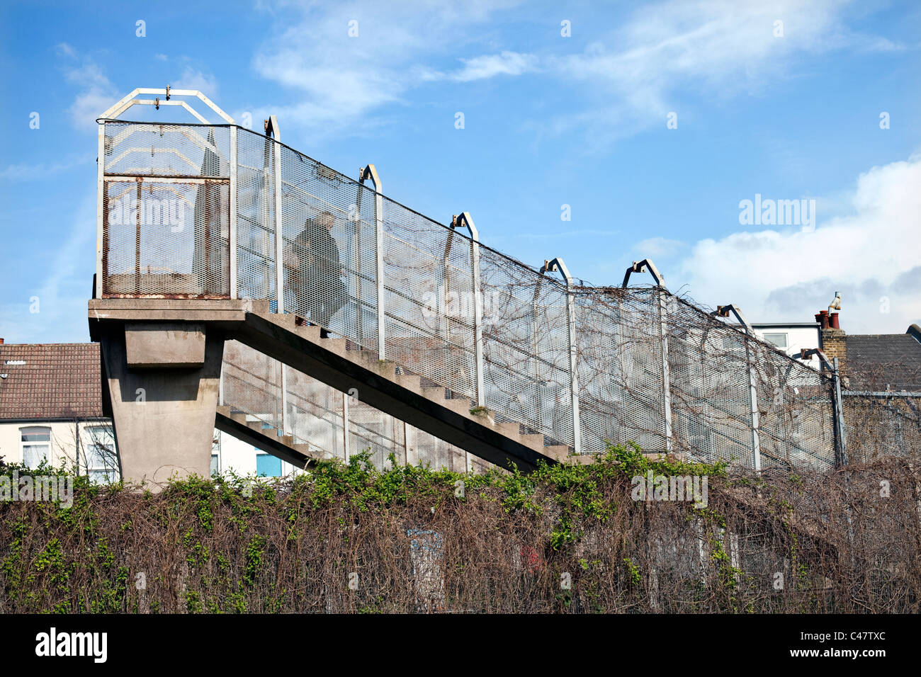 Steps leading to railway bridge Stock Photo - Alamy