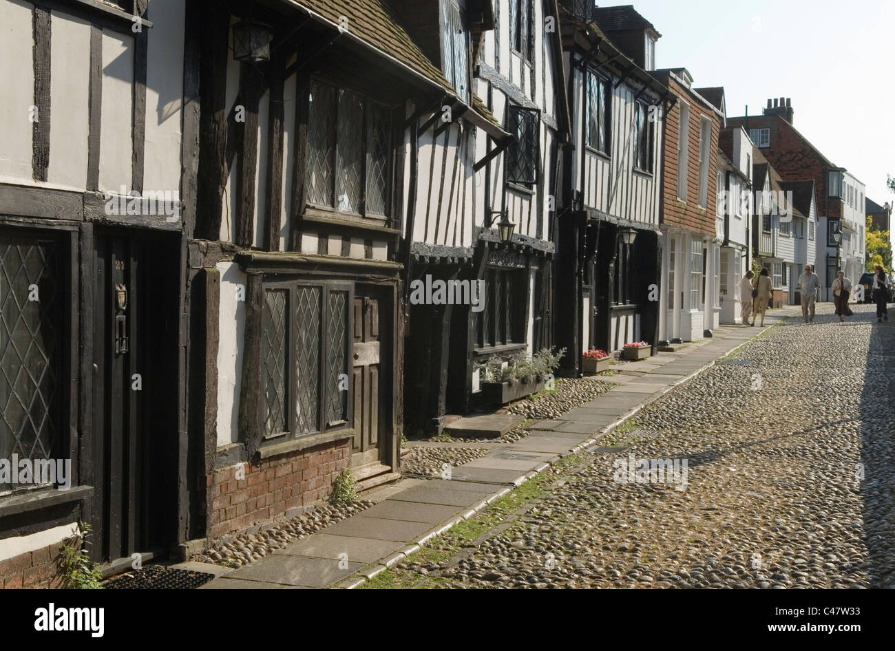 Rye East Sussex UK. Medieval building family homes in Church Square ...