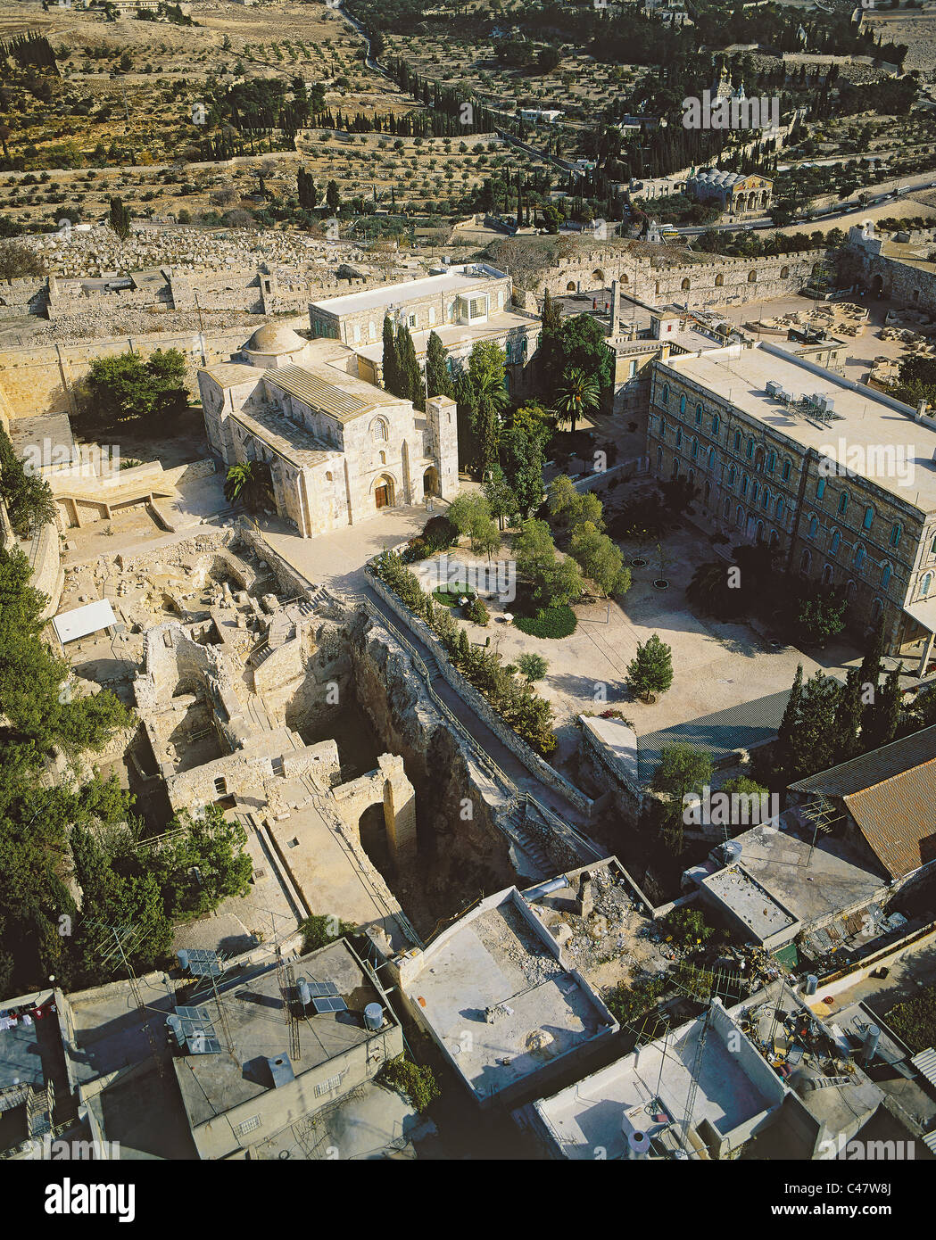 Aerial photograph of the Medieval Church of saint Anne Stock Photo - Alamy
