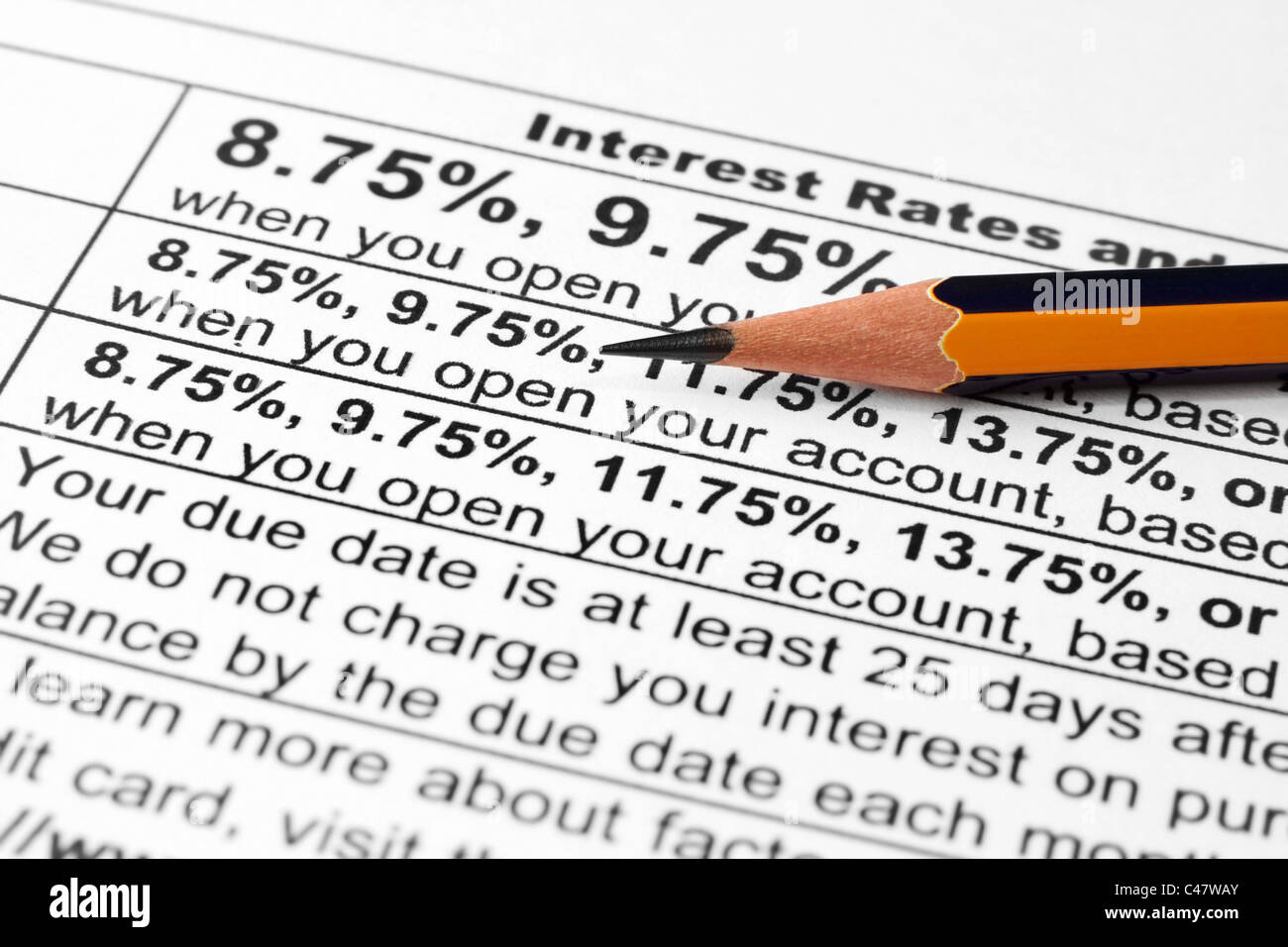 Interest rates newspaper hi-res stock photography and images - Alamy