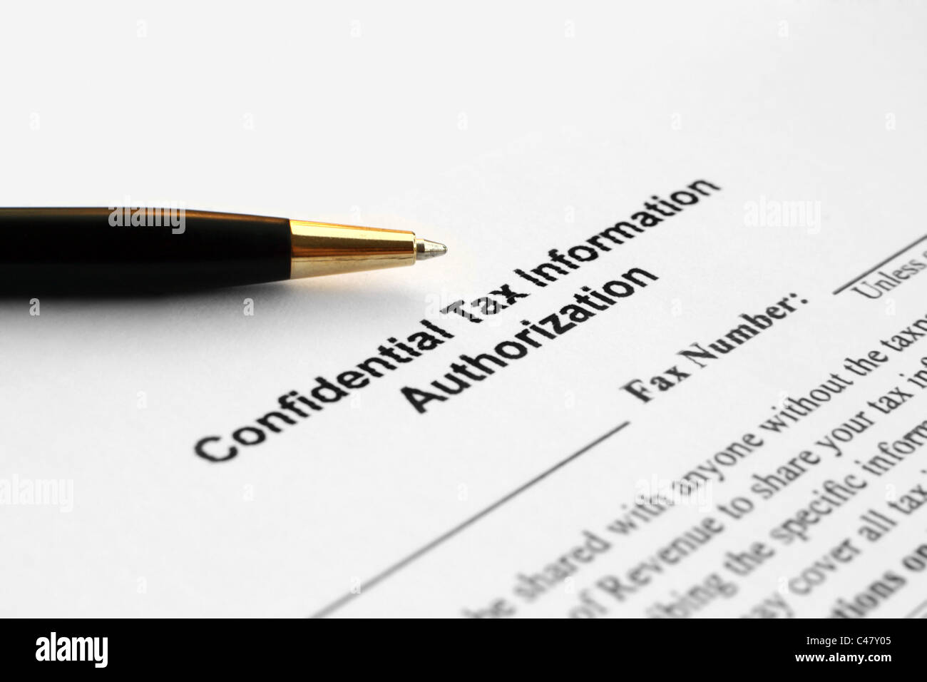Tax information form Stock Photo - Alamy