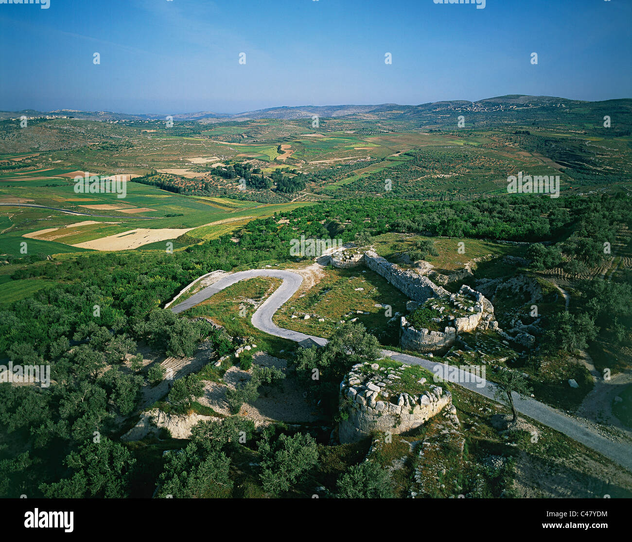 Aerial photograph of Sebastia's city gates Stock Photo - Alamy