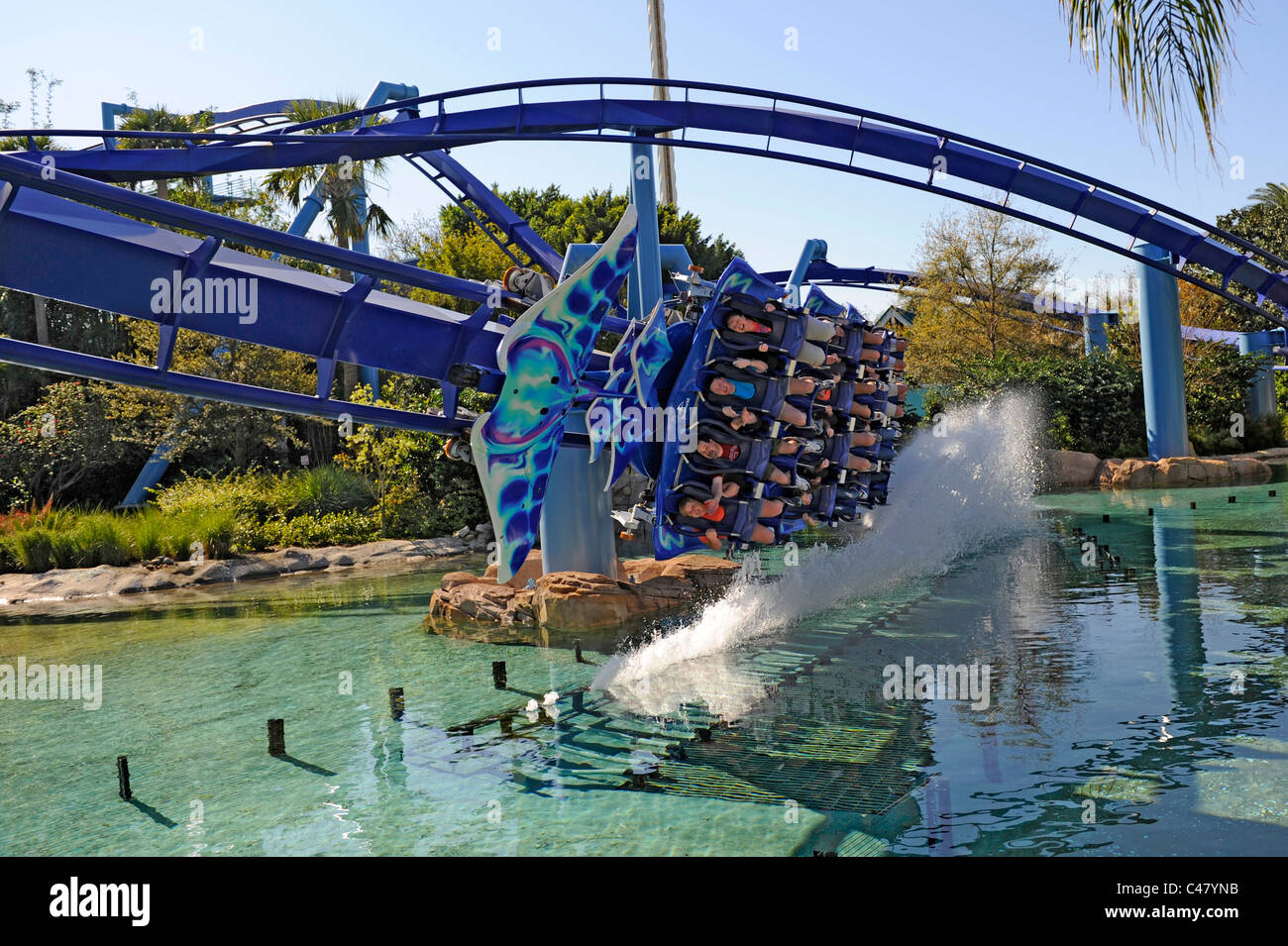Sea World Adventure Theme Park Orlando Florida and the Manta roller ...